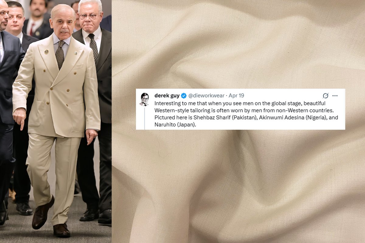 Shehbaz Sharif Suit Praise: Menswear Critic Derek Guy - Pakistan Today