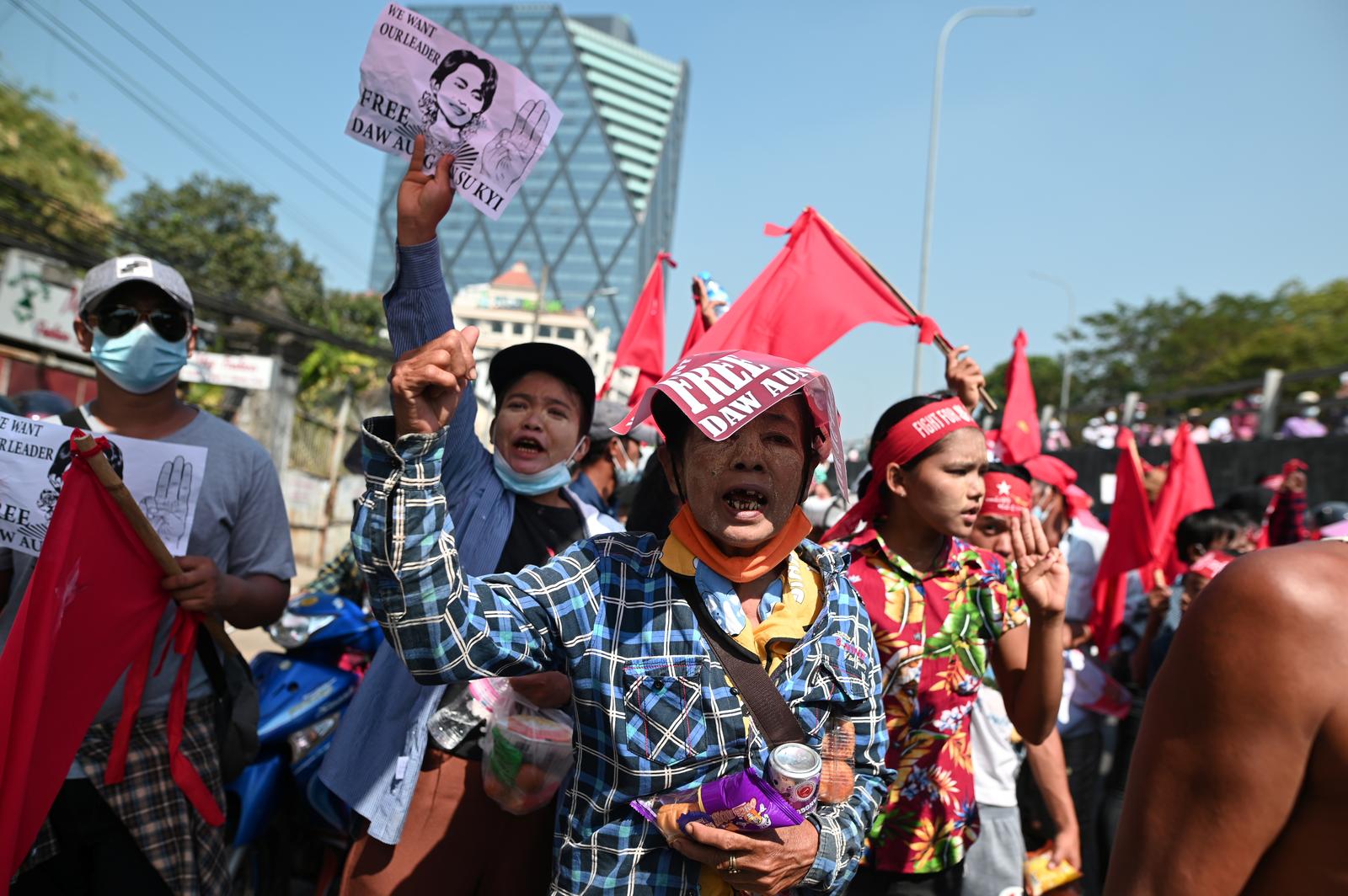 Hundreds of thousands protest in Myanmar as army faces crippling mass ...