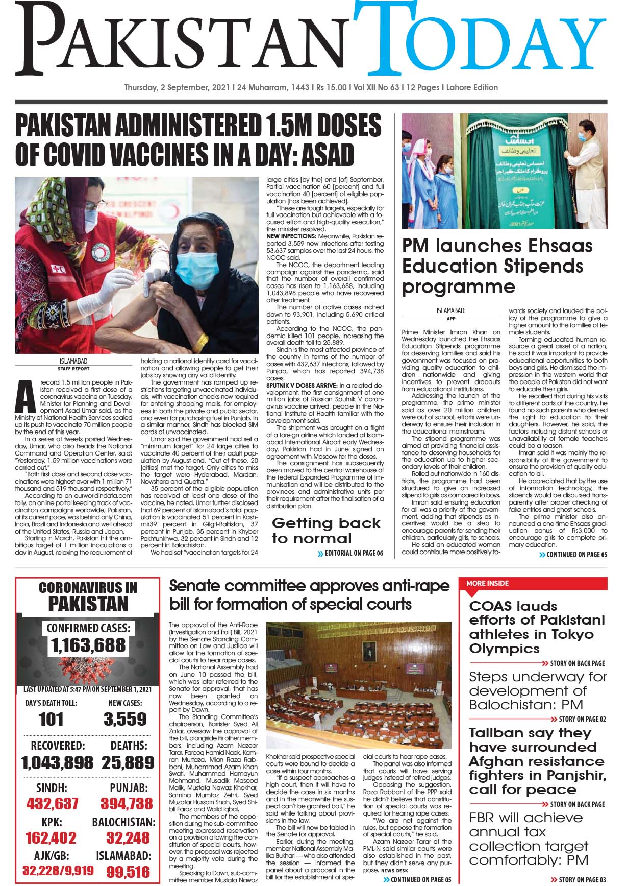 Epaper – September 2 LHR 2021 | Pakistan Today