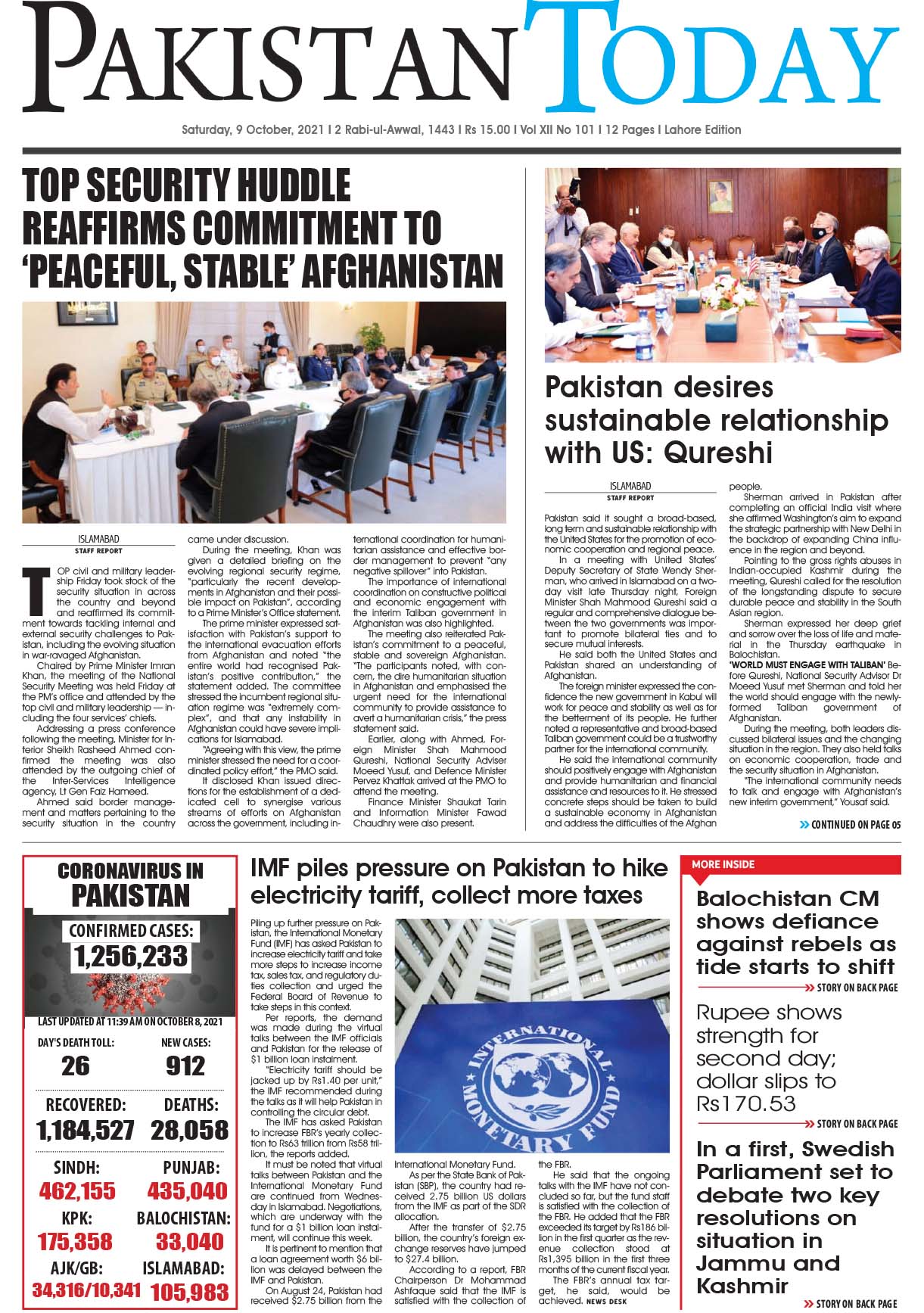 Epaper – October 9 LHR 2021 | Pakistan Today