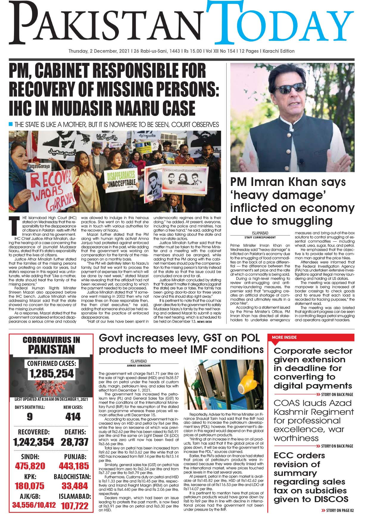 Epaper – December 2 KHI 2021 | Pakistan Today