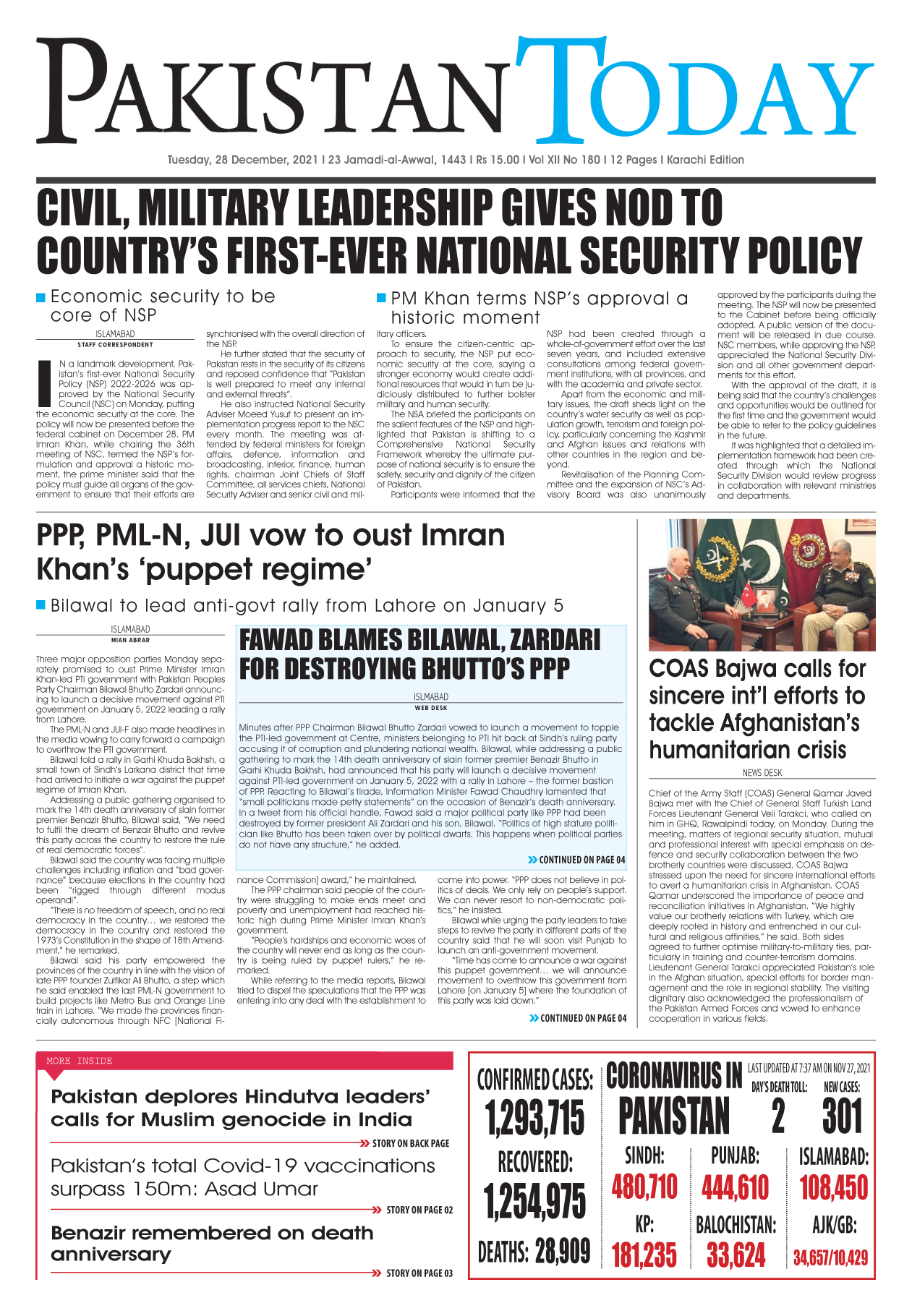 Epaper – December 28 KHI 2021 | Pakistan Today