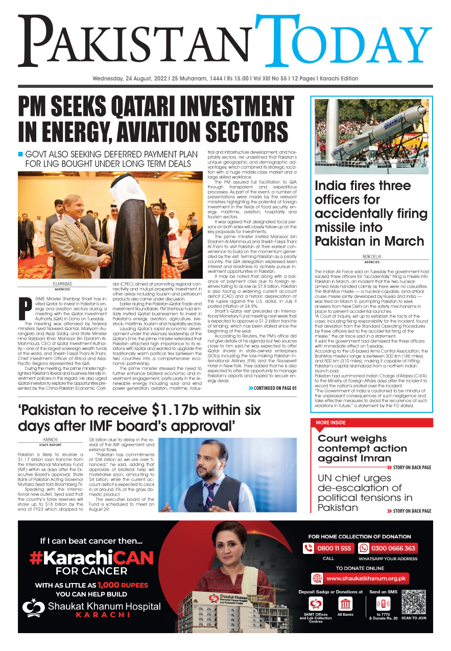 Epaper_22-08-24 KHI | Pakistan Today