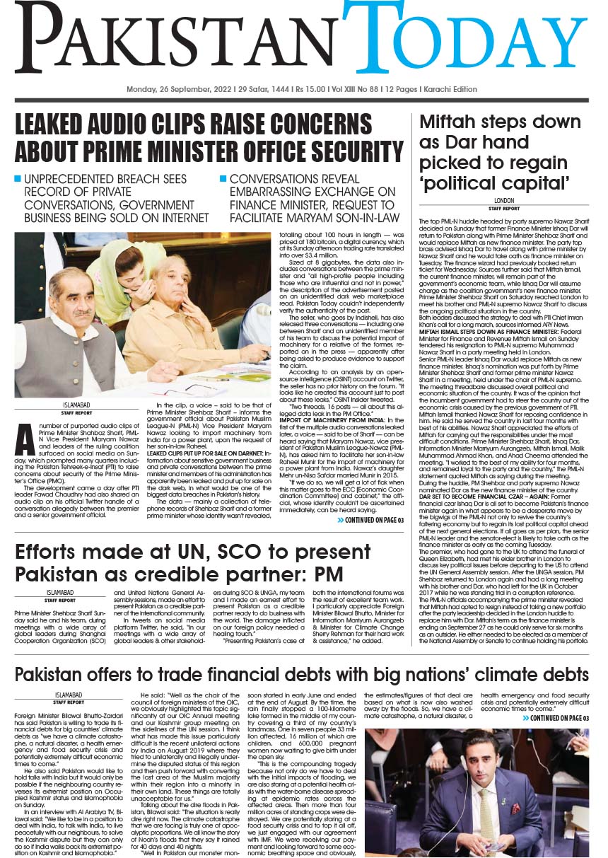 Epaper_22-09-26 KHI | Pakistan Today