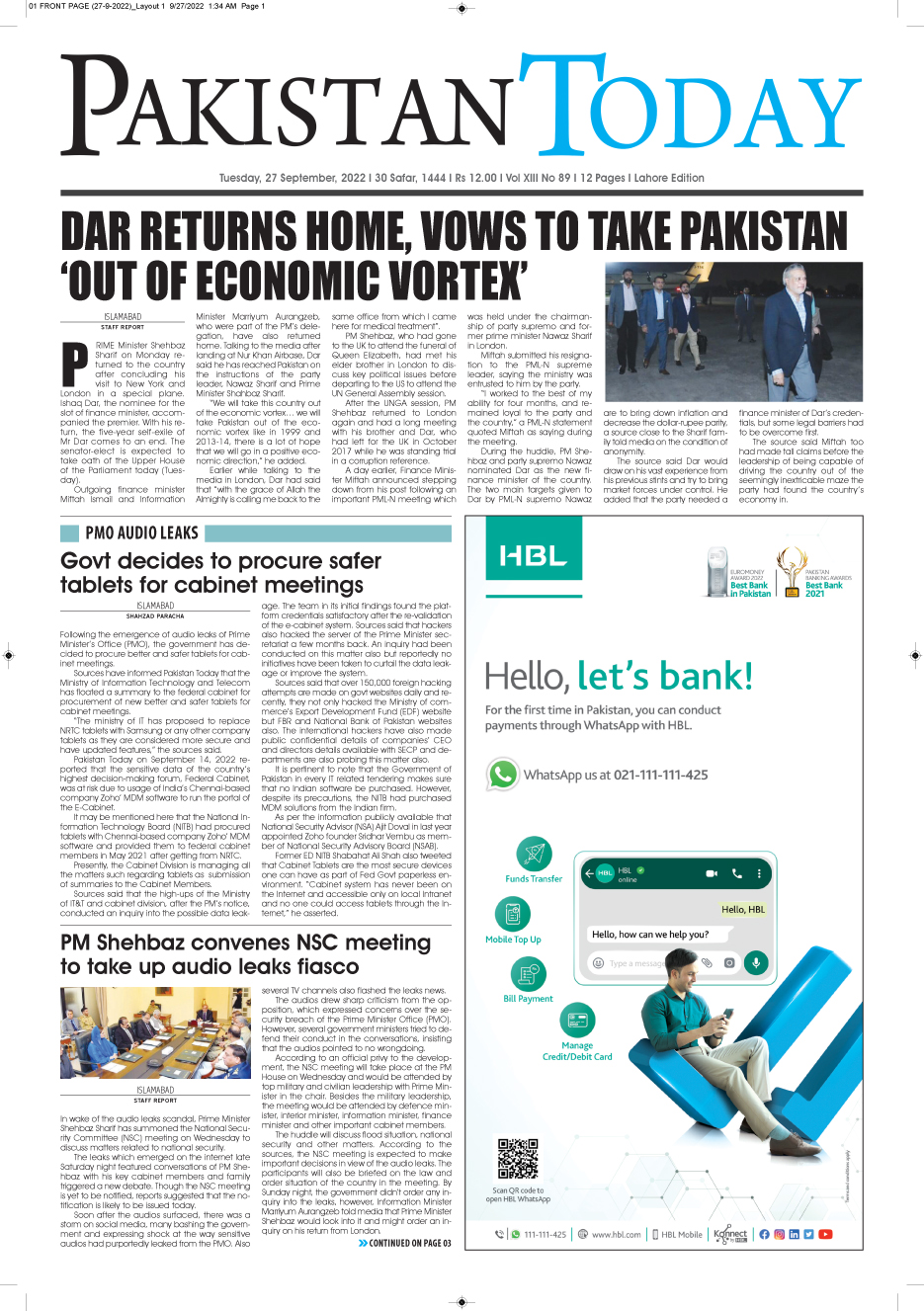 Epaper_22-09-27 LHR | Pakistan Today