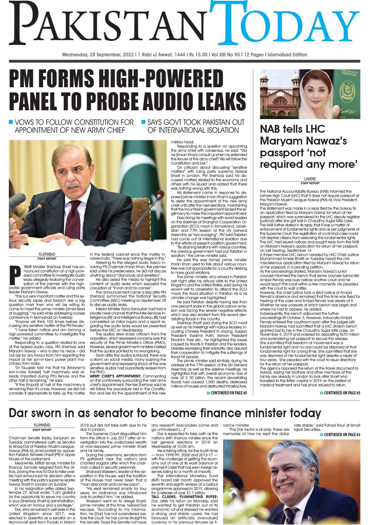 Epaper_22-09-28 ISB | Pakistan Today