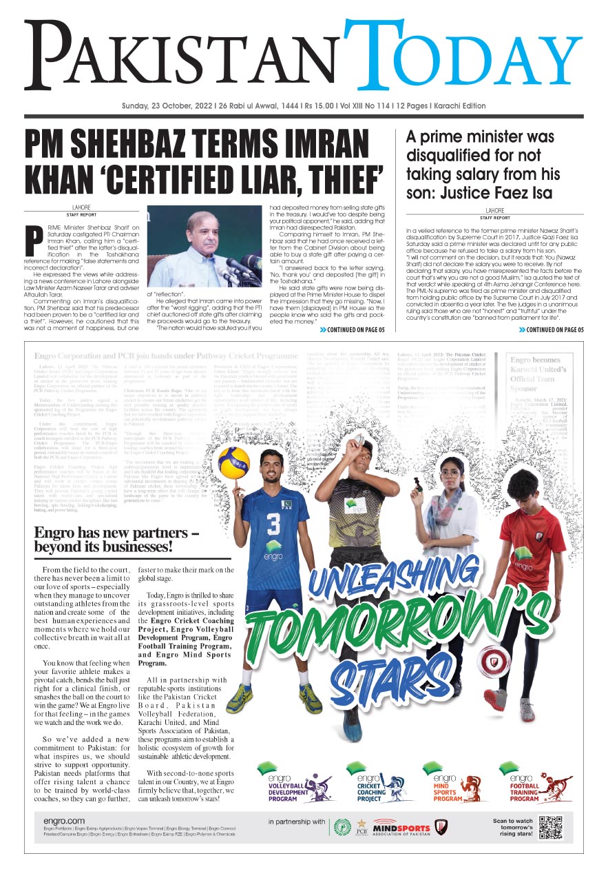 Epaper_22-10-23 KHI | Pakistan Today