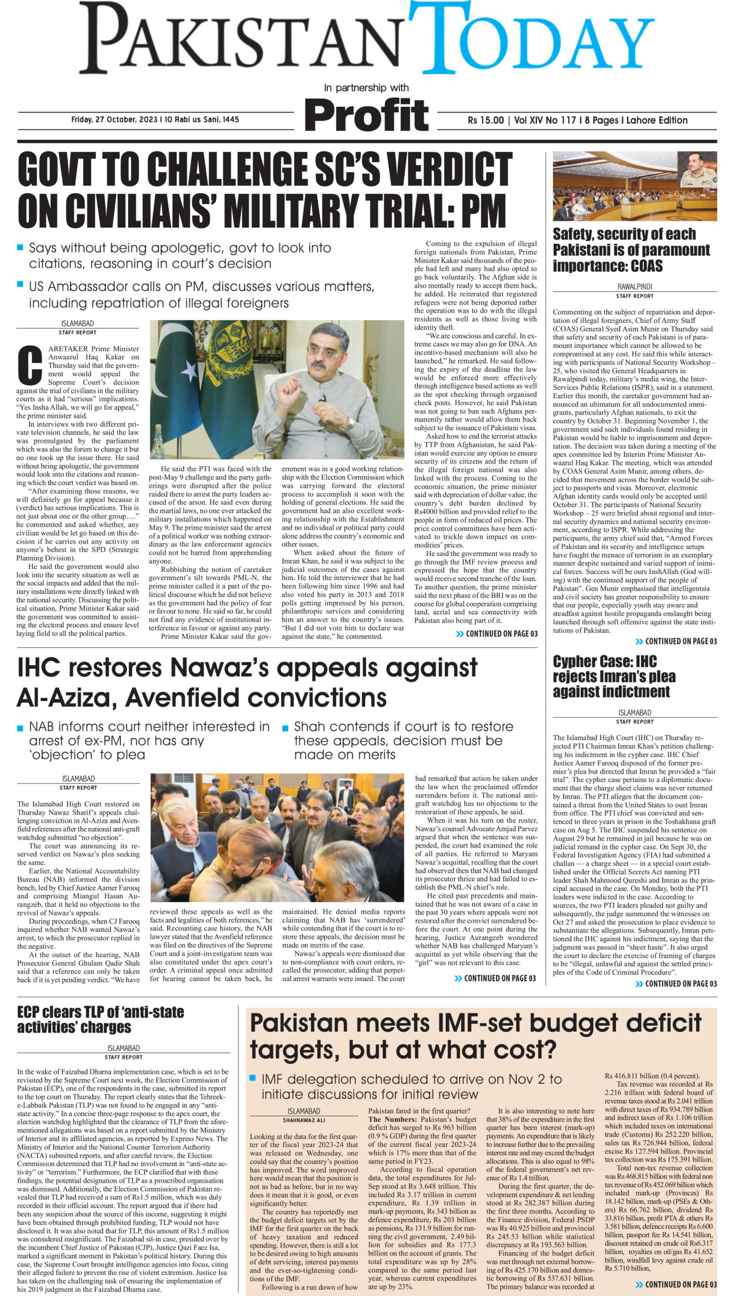 Epaper_23-10-27 LHR | Pakistan Today