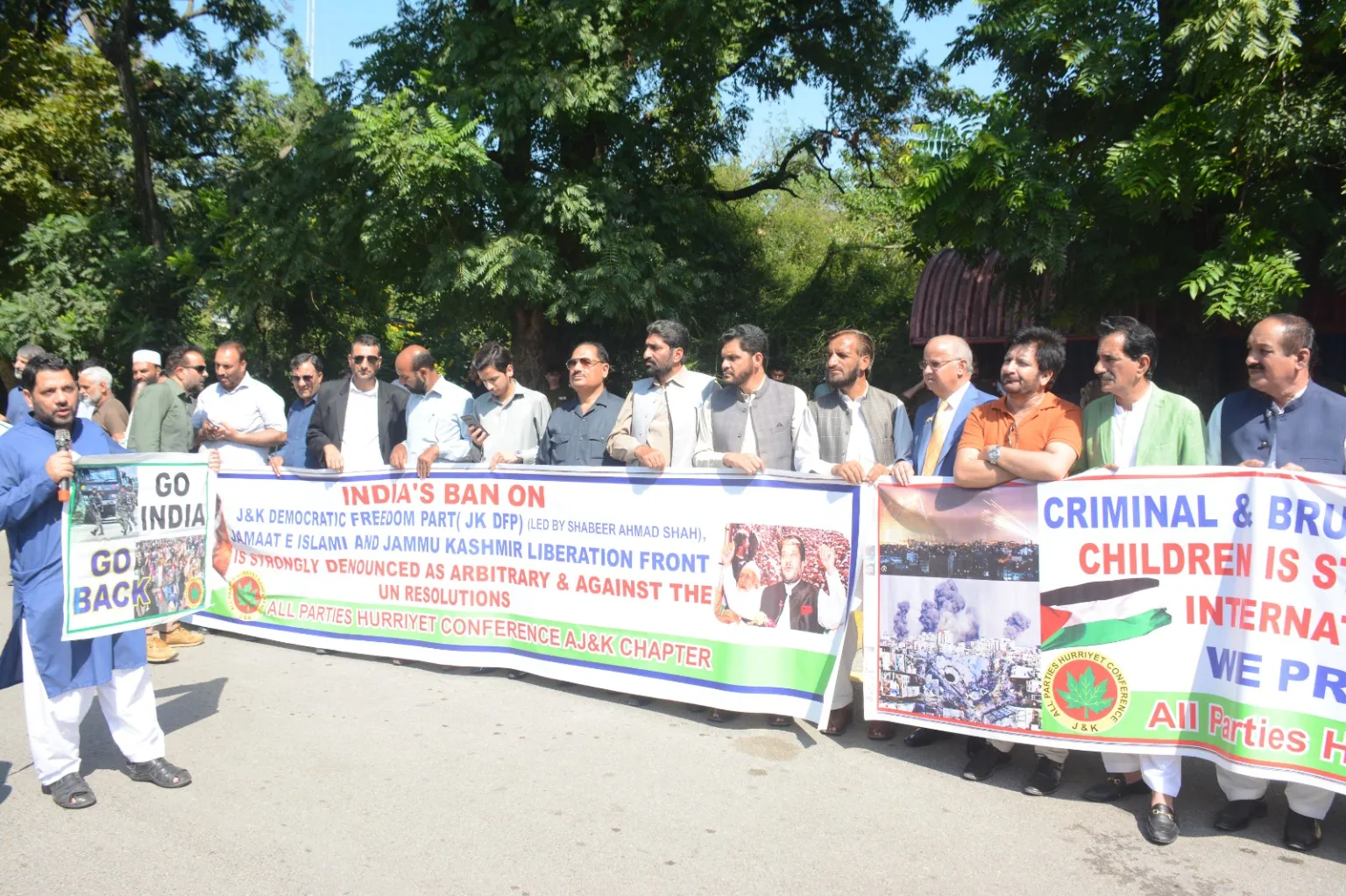 Protest in Islamabad against ban on DFP in IIOJK by Modi regime ...