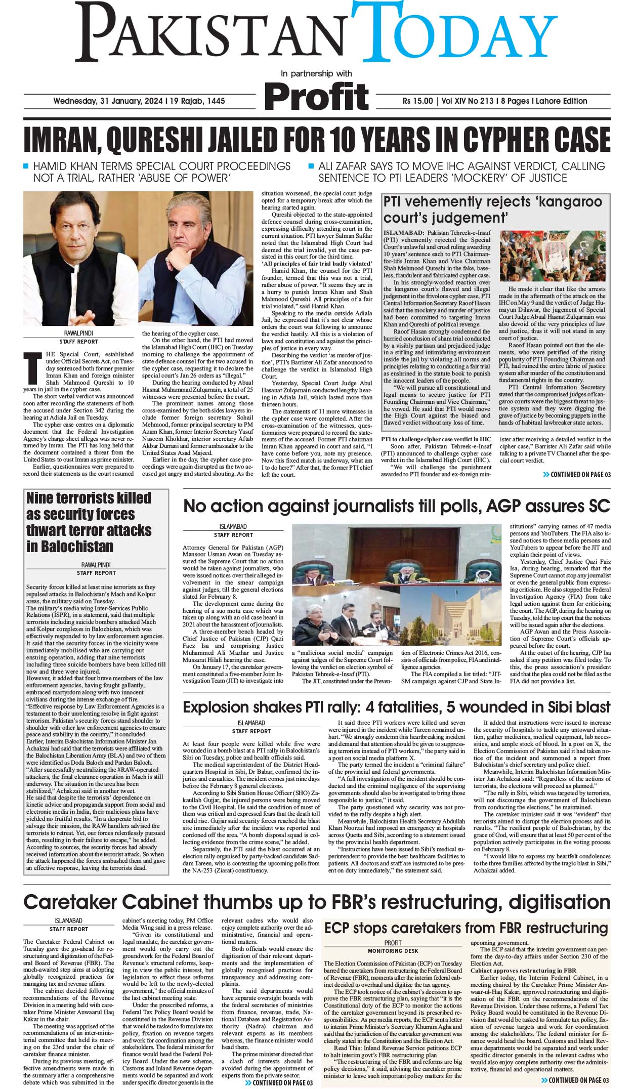 Epaper_24-01-31 LHR | Pakistan Today