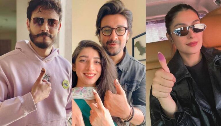 Pakistani celebrities cast votes, urge fans to follow suit in general ...