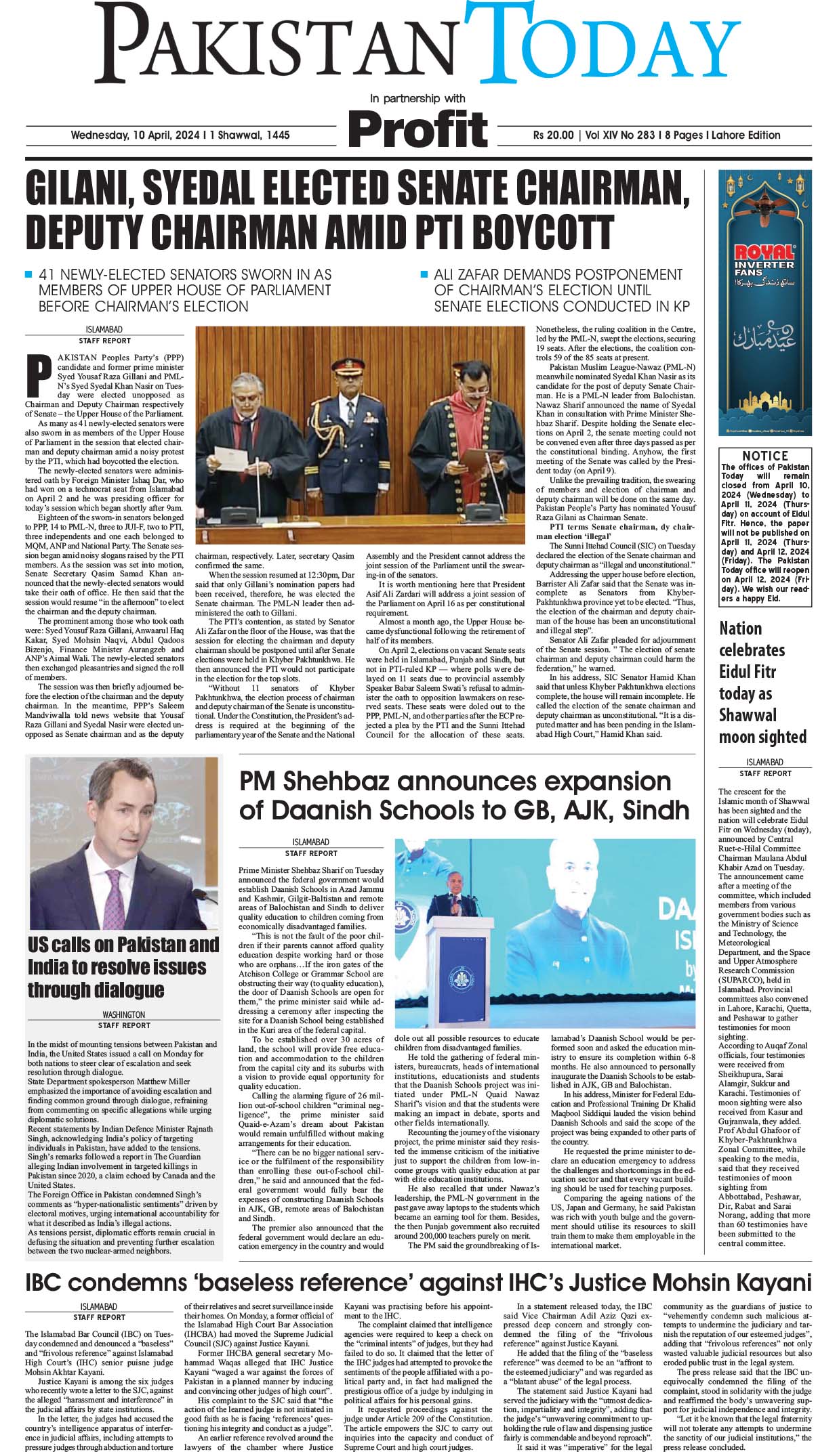 Epaper_24-04-10 LHR | Pakistan Today