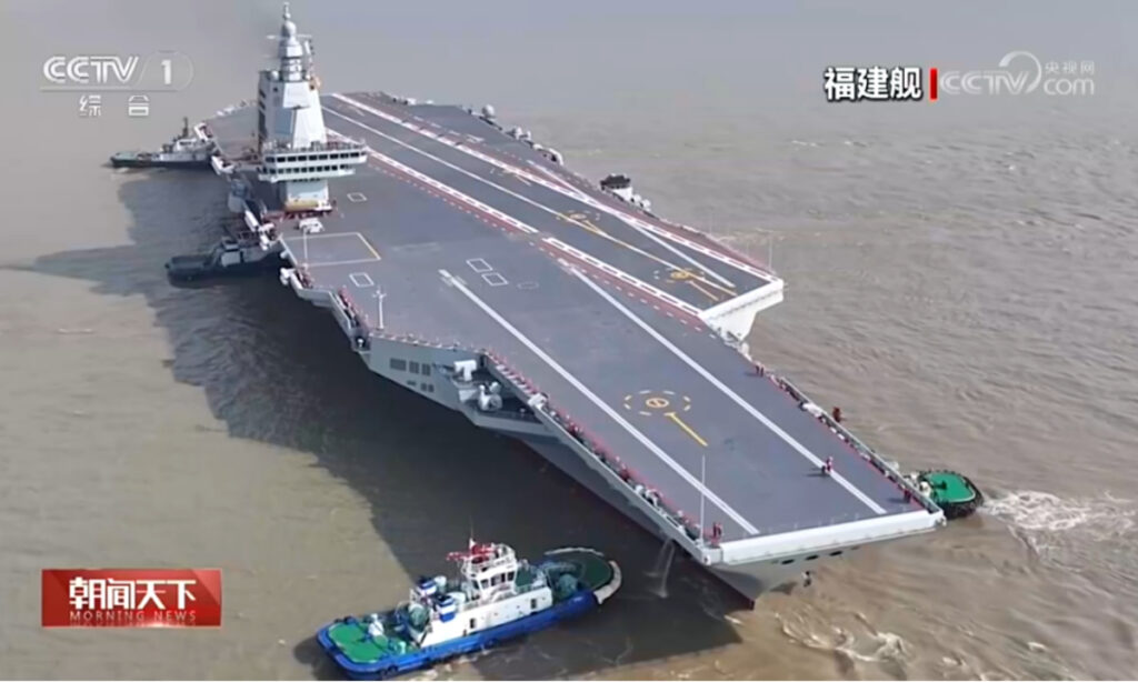 China’s 3rd aircraft carrier the Fujian begins first sea trial ...