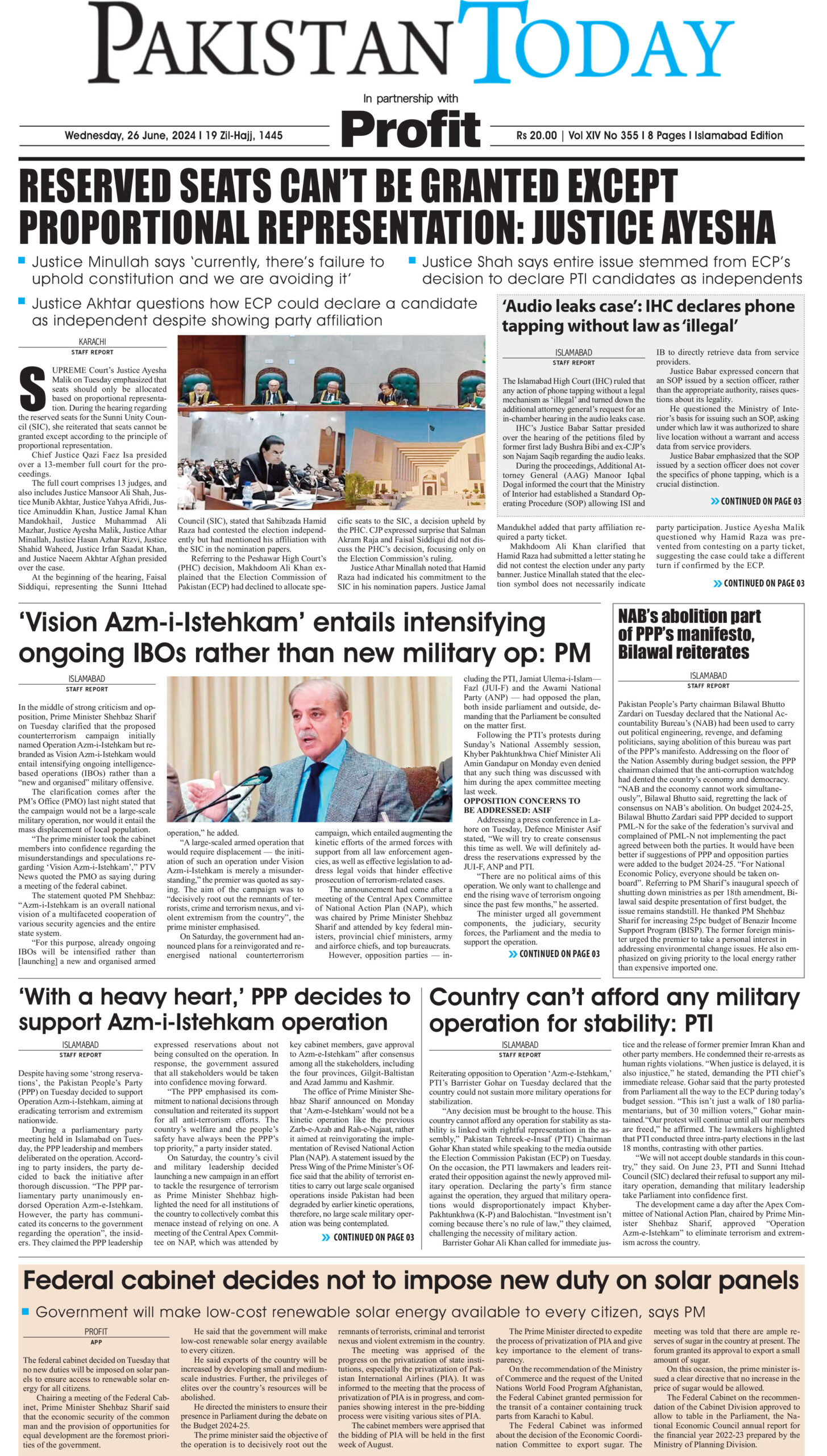 24-06-26 ISB | Pakistan Today