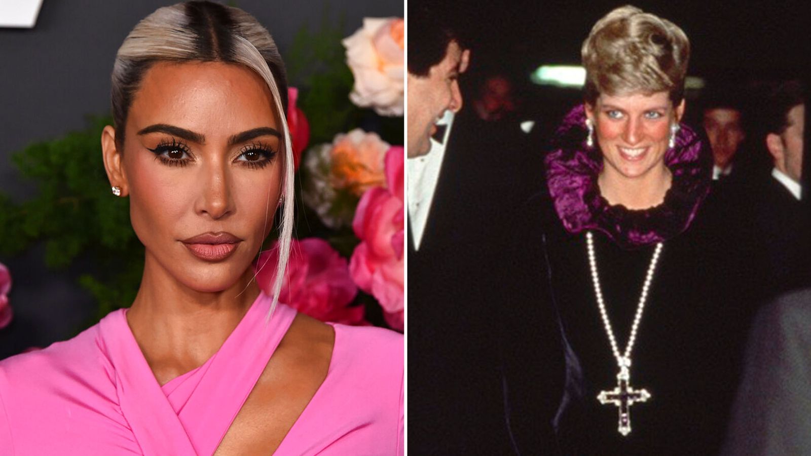 Kim Kardashian Stuns in Princess Diana’s Amethyst Cross Pendant at ...