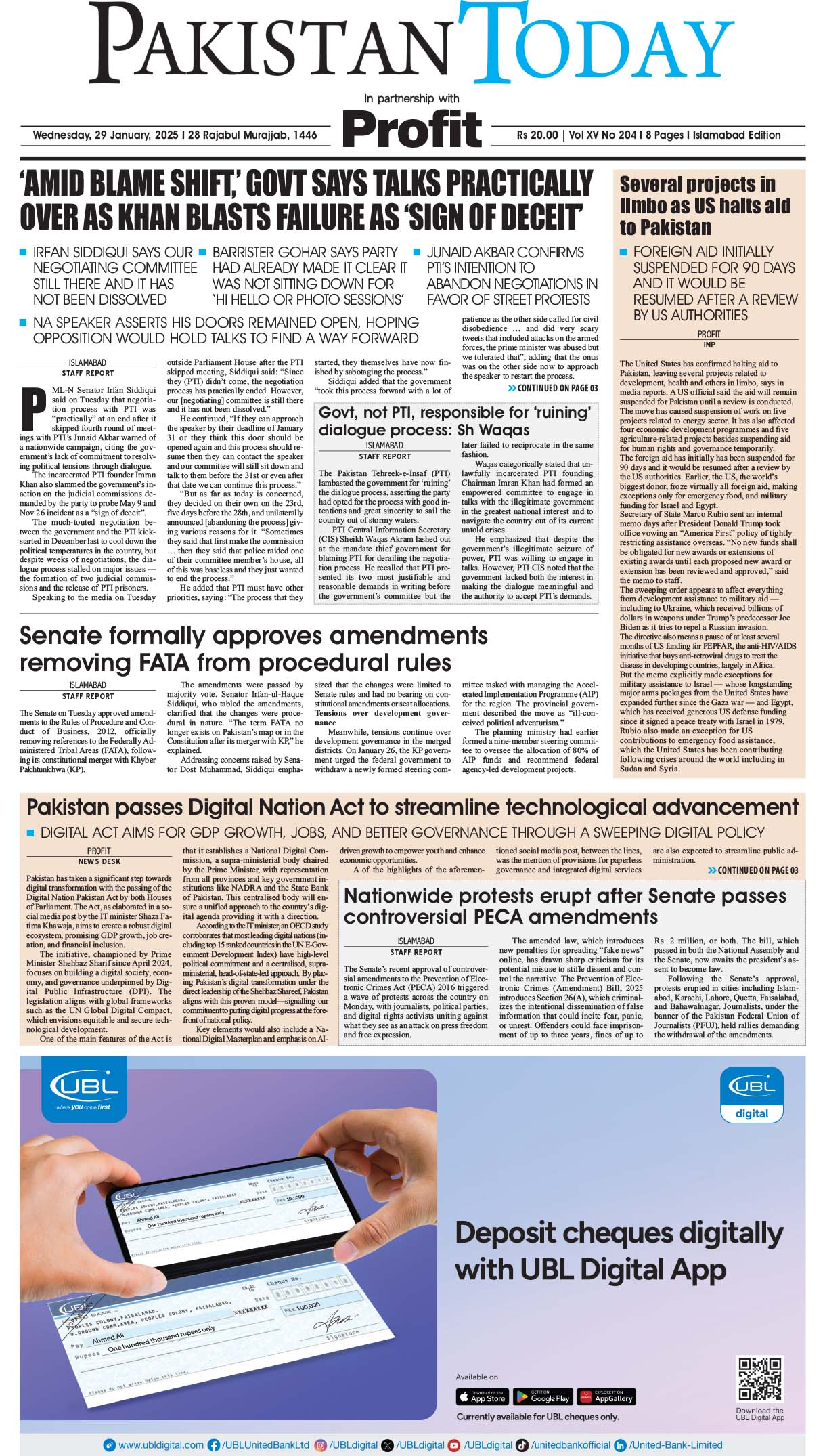 Epaper_25-1-29 ISB | Pakistan Today