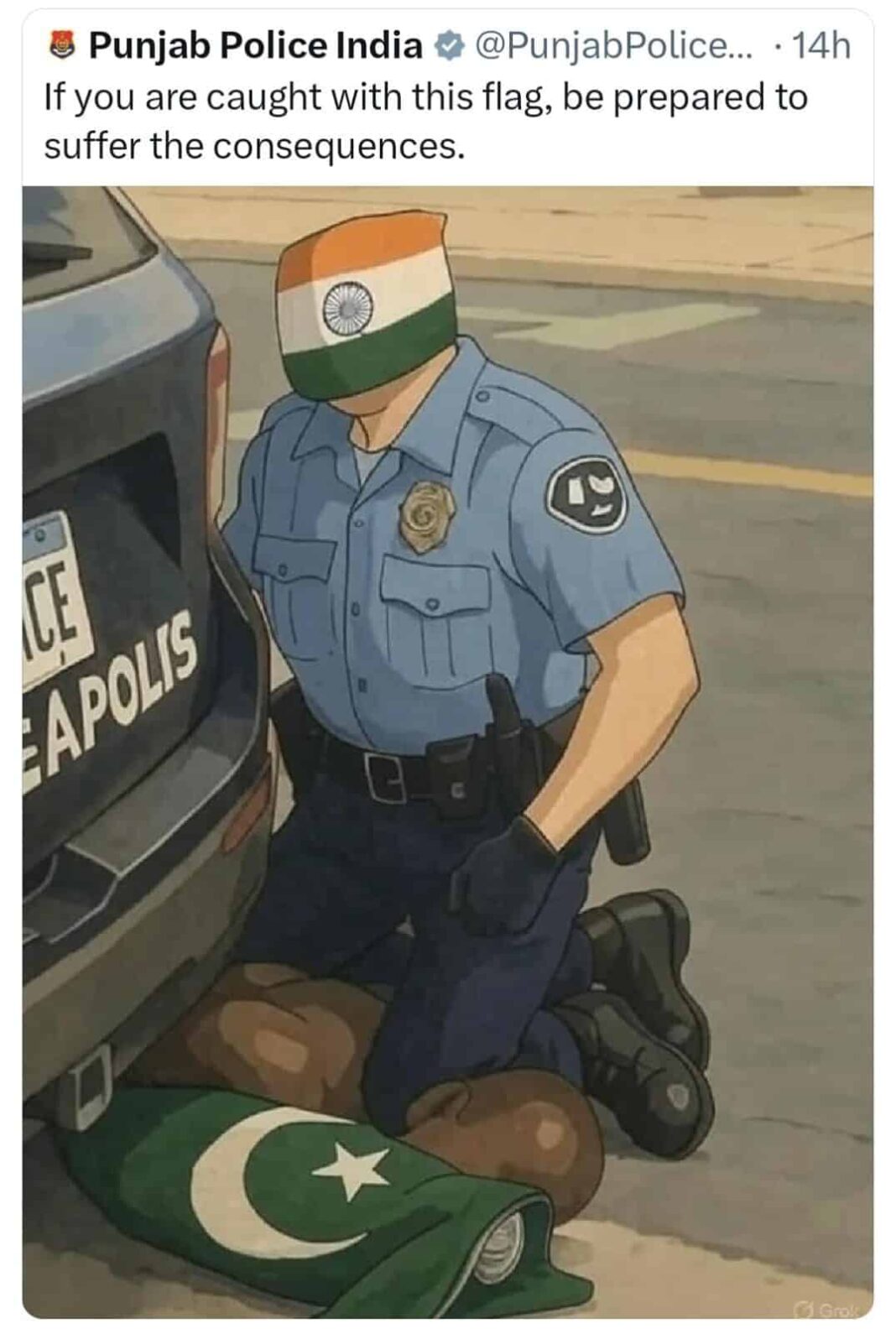 Indian police criticized for viral meme involving Pakistani flag ...