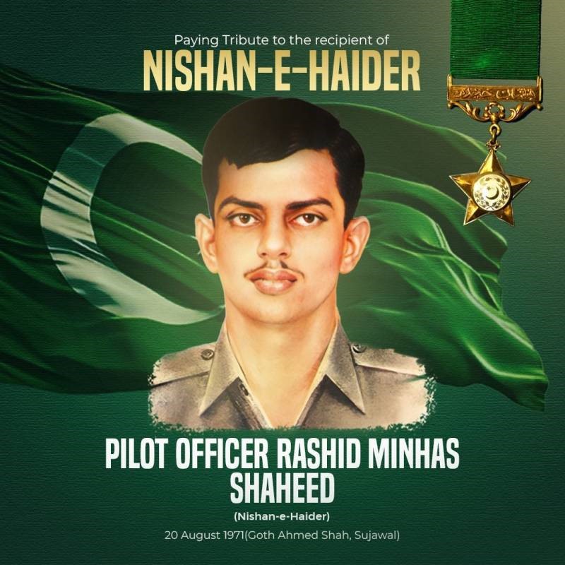 Armed Forces pay tribute to Pilot Officer Rashid Minhas on his 54th Shahadat anniversary ...
