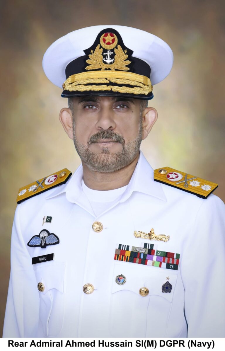 Rear Admiral rank conferred on DGPR Navy Ahmed Hussain | Pakistan Today